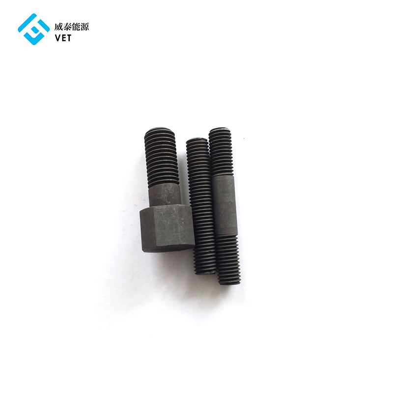 Hex graphite bolt and nut